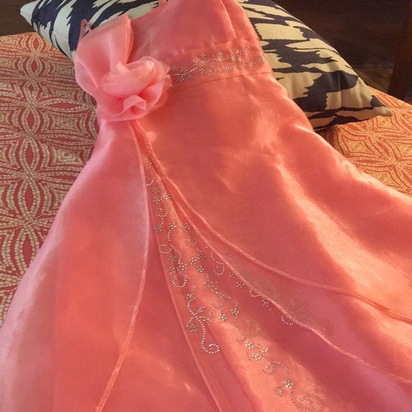 Shari Girl | Dresses | Coral Shari Girl Long Formal Dress | Poshmark